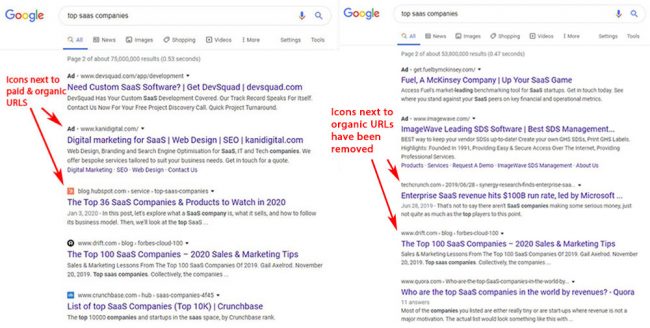 Google Search Results Page Looks Different - January, 2020 | MARION