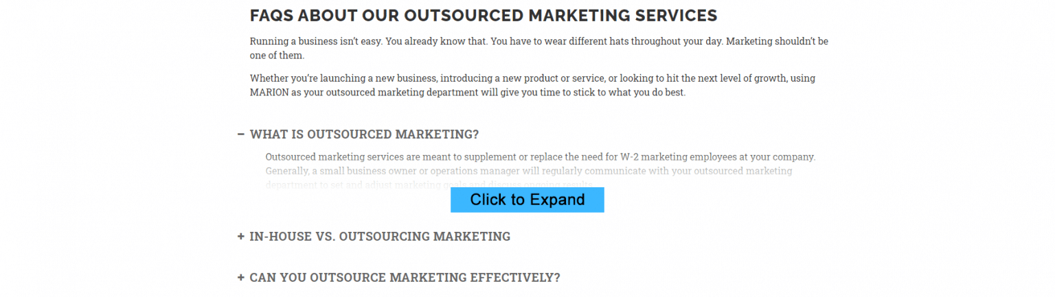 Collapsible Content SEO - Click to Expand, Tabs, & Accordions | MARION