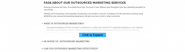 Collapsible Content SEO - Click to Expand, Tabs, & Accordions | MARION
